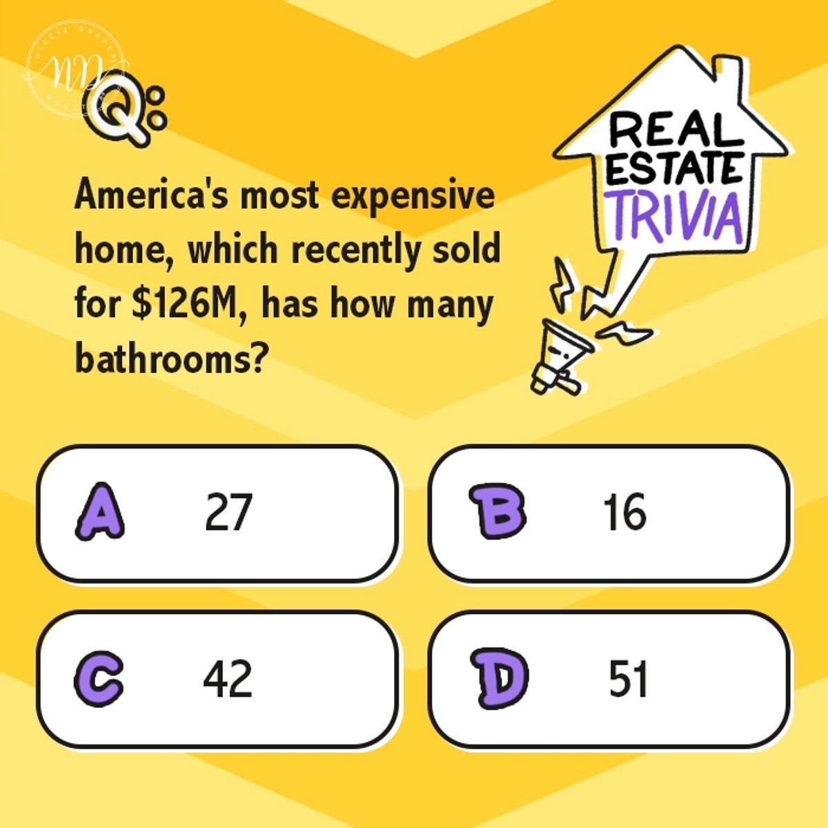 🛀Real Estate Trivia: 🚽